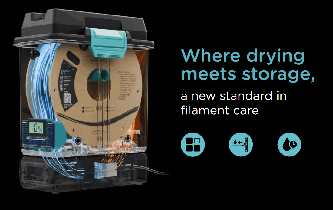 PolyMaker PolyDryer : fiche technique, test, prix sécheur filament