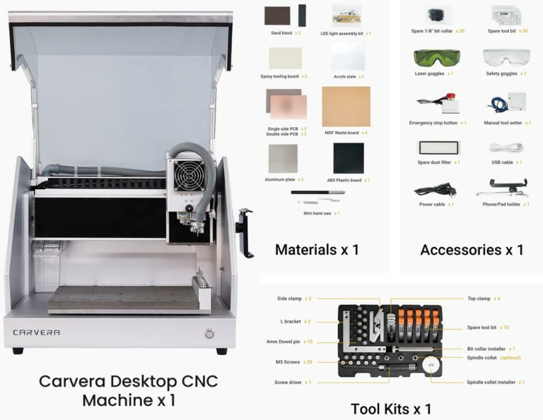 Makera Carvera : fiche technique, tutoriel, test, prix fraiseuse CNC